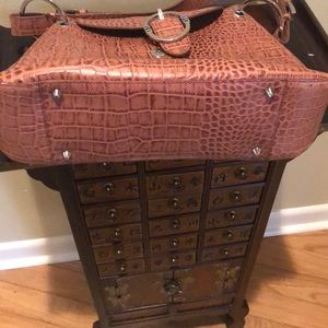 Charlie Lapson | Bags | Charlie Lapson Dusty Rose Leather Purse | Poshmark
